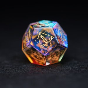 Crystal DND Dice Set, Natural Crystal Dice Set for Dungeons and Dragons ...