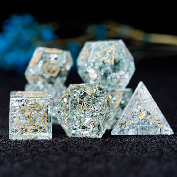 Crystal Dice Set Polyhedral DND Dice Set Made of Crystal for - Etsy