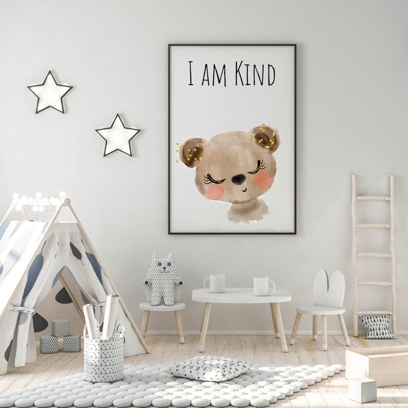 Kids Poster I am Kind Digital Download | Etsy