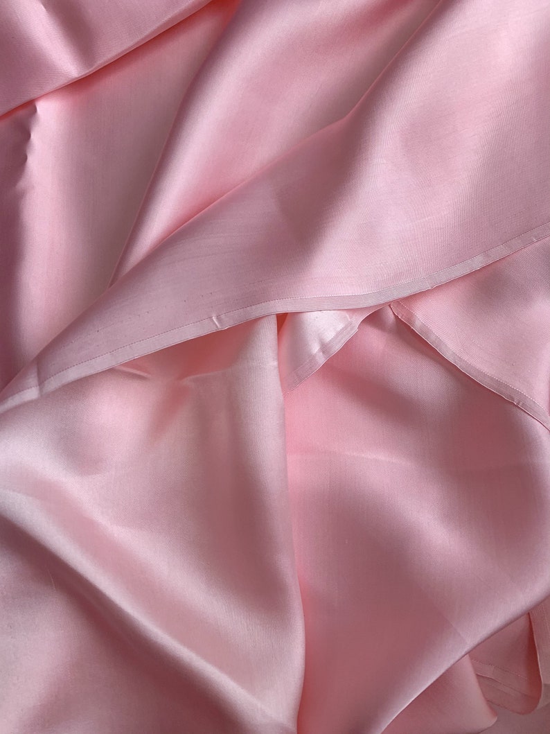 Light Pink - PURE MULBERRY SILK Fabric by the Yard - Natural Silk ...