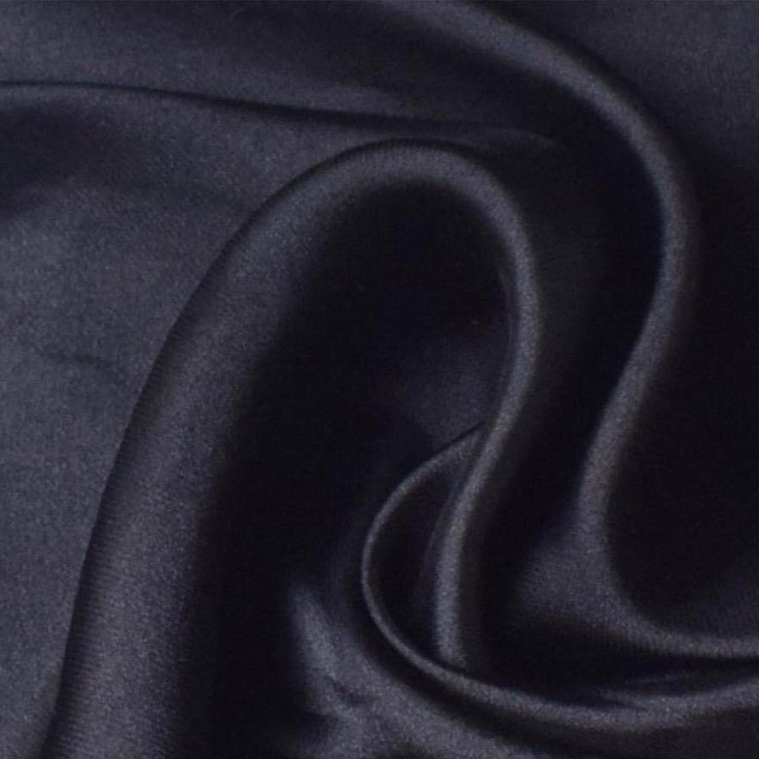 PURE MULBERRY SILK Fabric by the Yard - Luxury Silk - Black Silk ...
