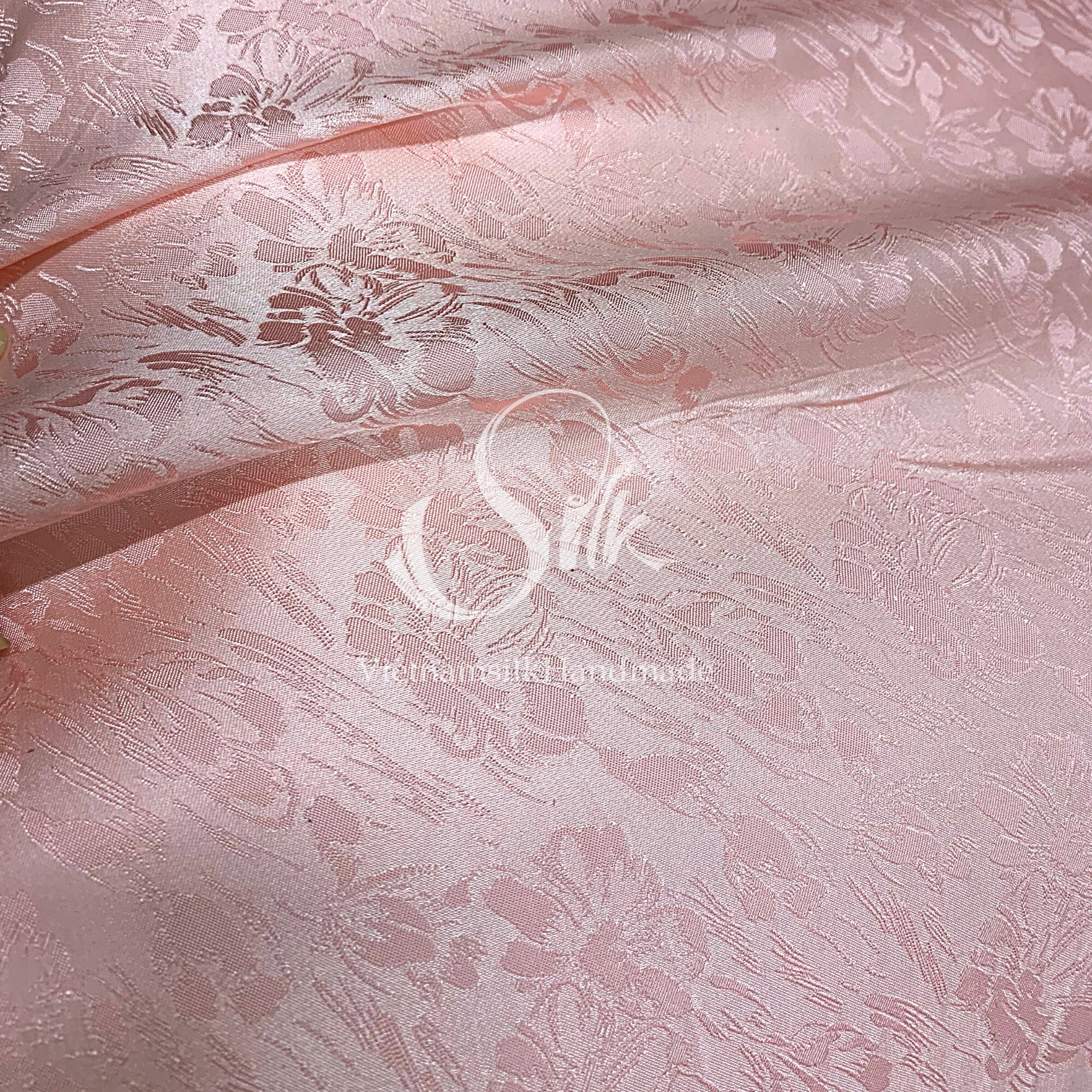 PURE MULBERRY SILK Fabric by the Yard - Baby Pink Fabric - Pink Silk ...