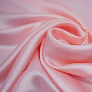 Light Pink - PURE MULBERRY SILK Fabric by the Yard - Natural Silk ...