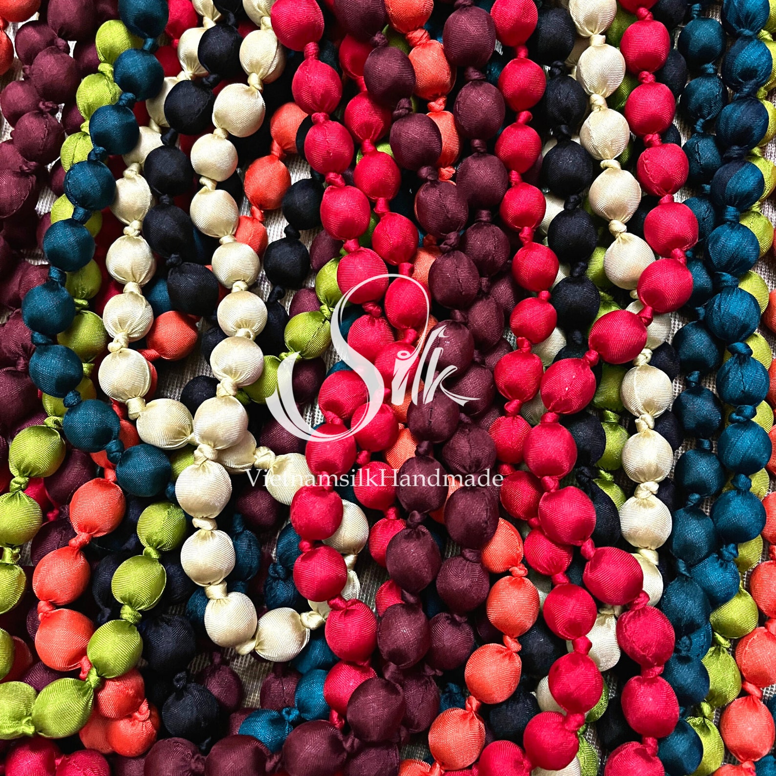 Silk Necklace, Gift for Her, Handmade Necklace, Necklace for Man ...