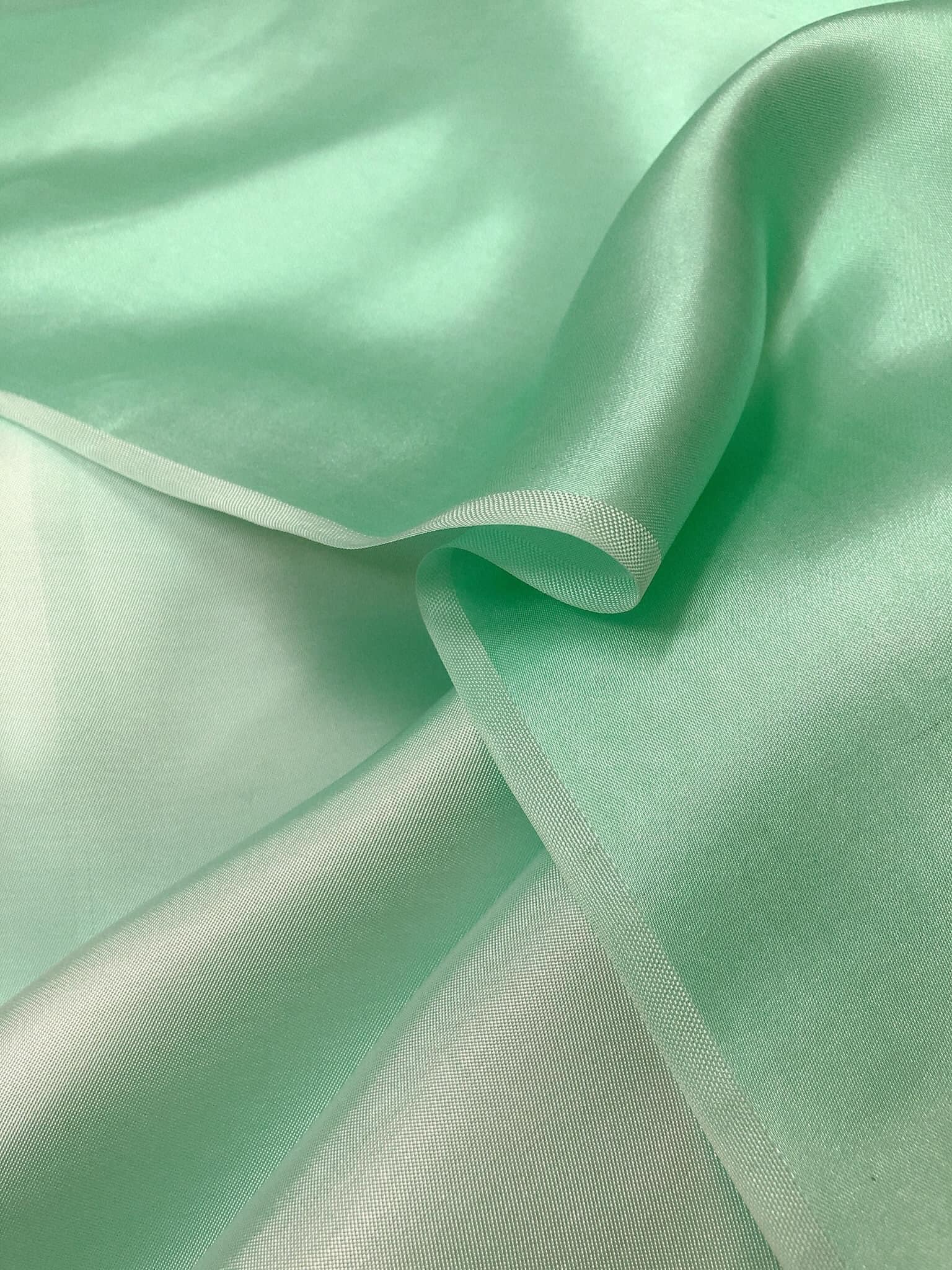 PURE MULBERRY SILK Fabric by the Yard - Luxury Mint Silk - Natural Silk ...