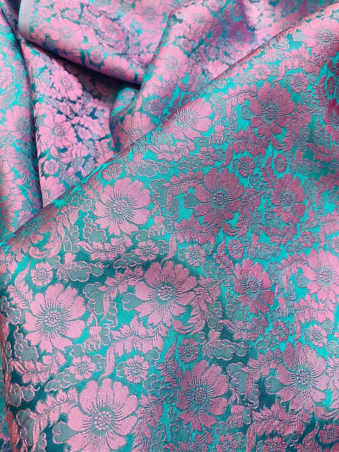 PURE MULBERRY SILK Fabric by the Yard - Luxury Silk - Floral Silk ...