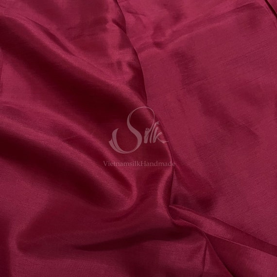 100% MULBERRY SILK Fabric by the Yard Red Silk Habutai - Etsy