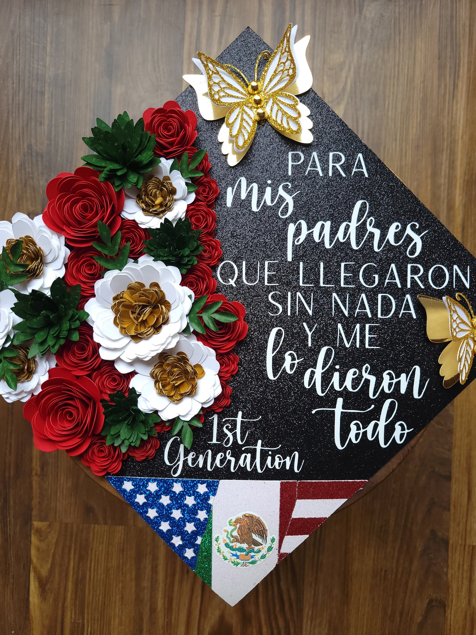Custom Blended American Mexican Mexico Graduation Cap Topper - Etsy
