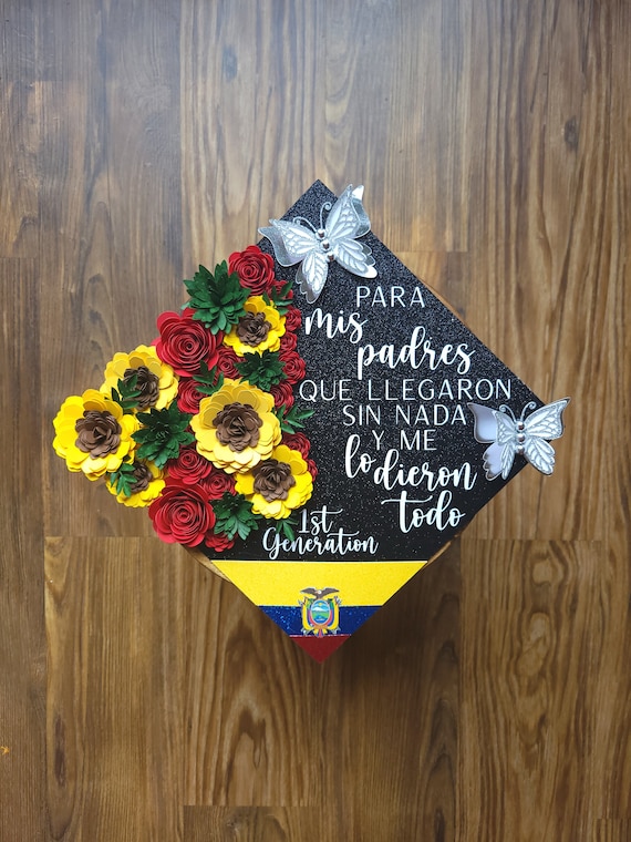 Custom Ecuador Ecuadorian Graduation Cap Topper Flag Cap - Etsy