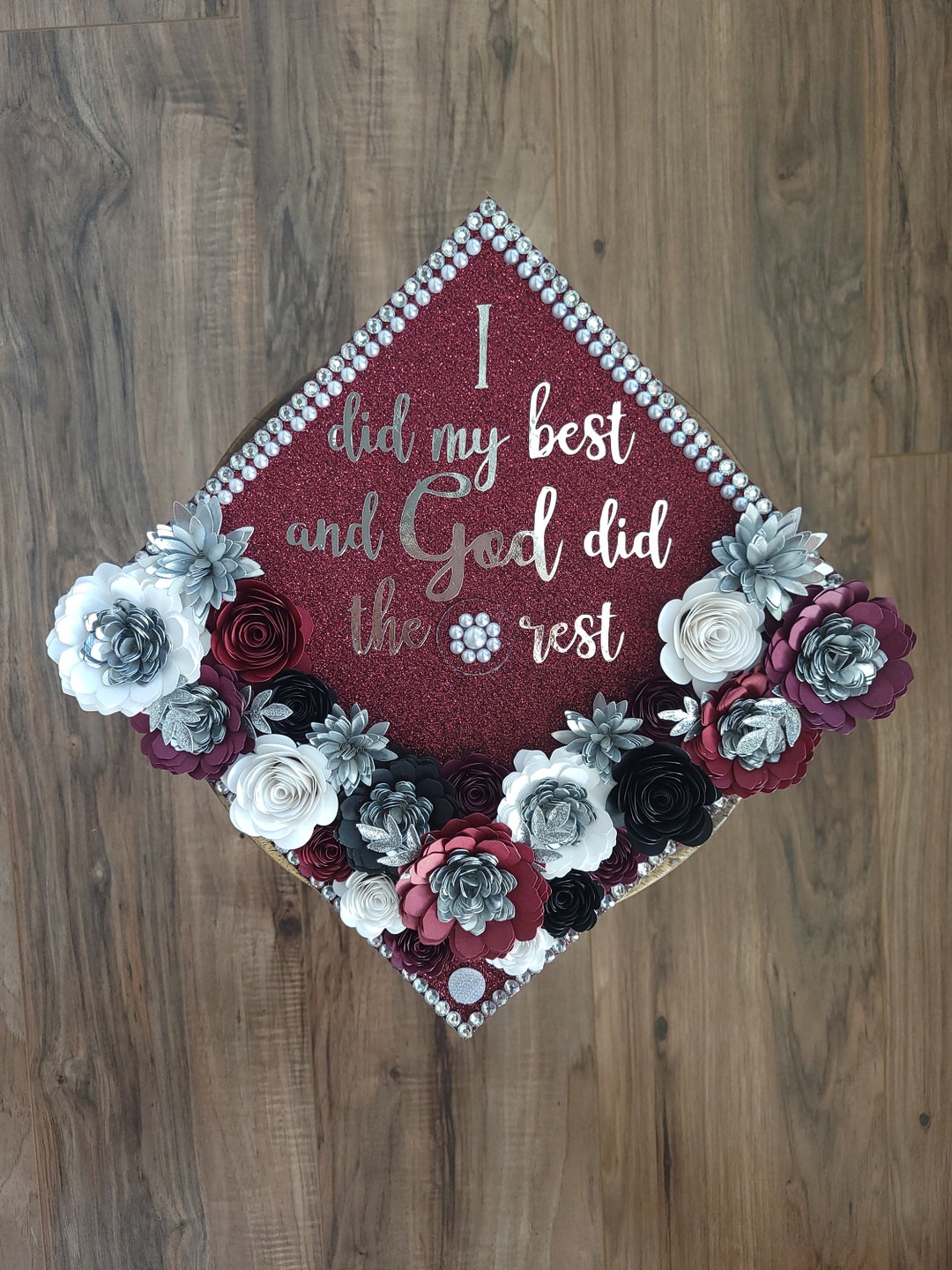 Custom Personalized I Did My Best God Did the Rest Nurse Graduation Cap ...
