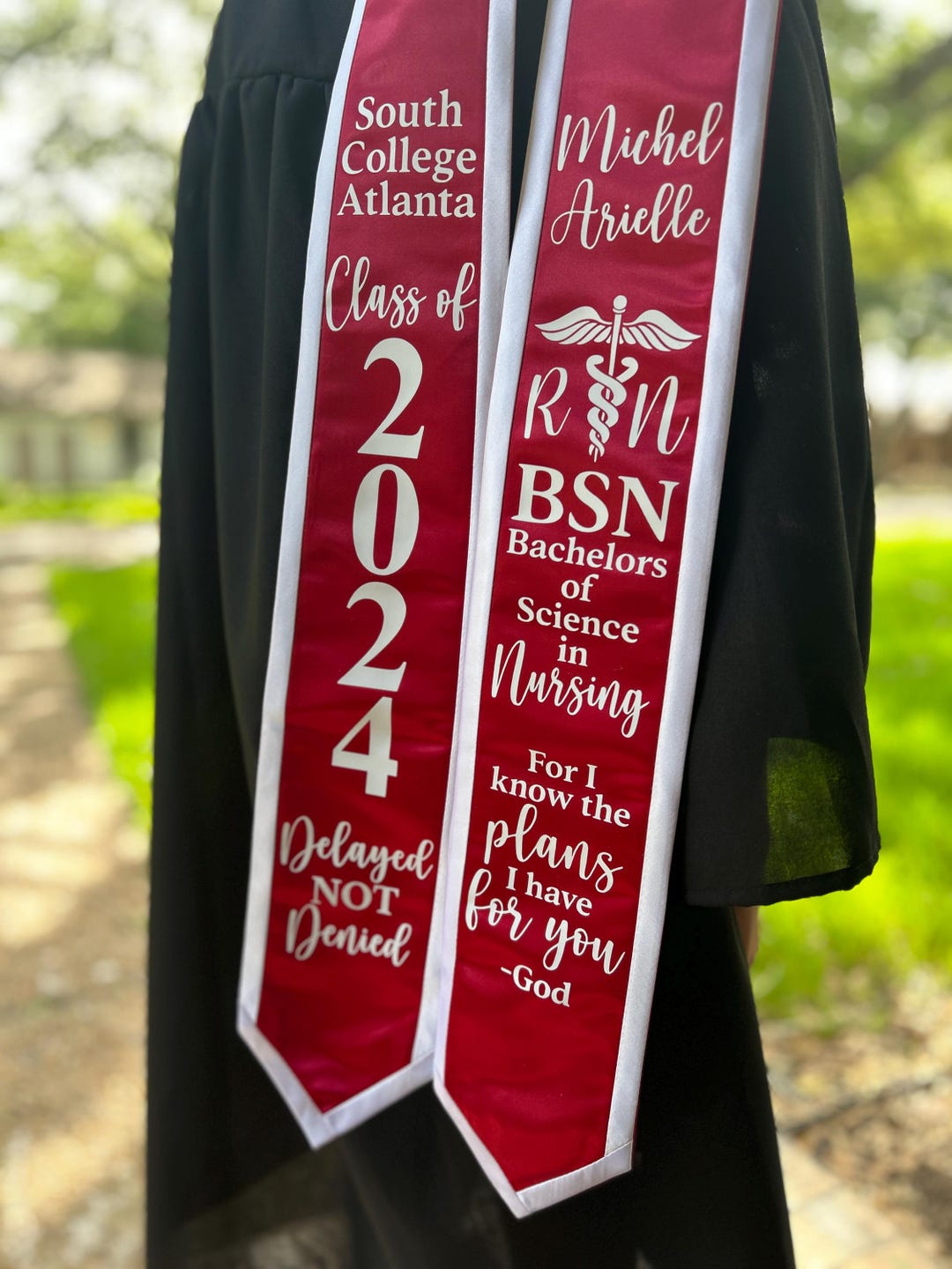 Custom Graduation Trimmed Stoles Sashes Design Decoration Silk Satin ...