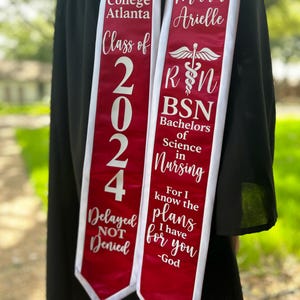 Custom Graduation Trimmed Stoles Sashes Design Decoration Silk Satin ...