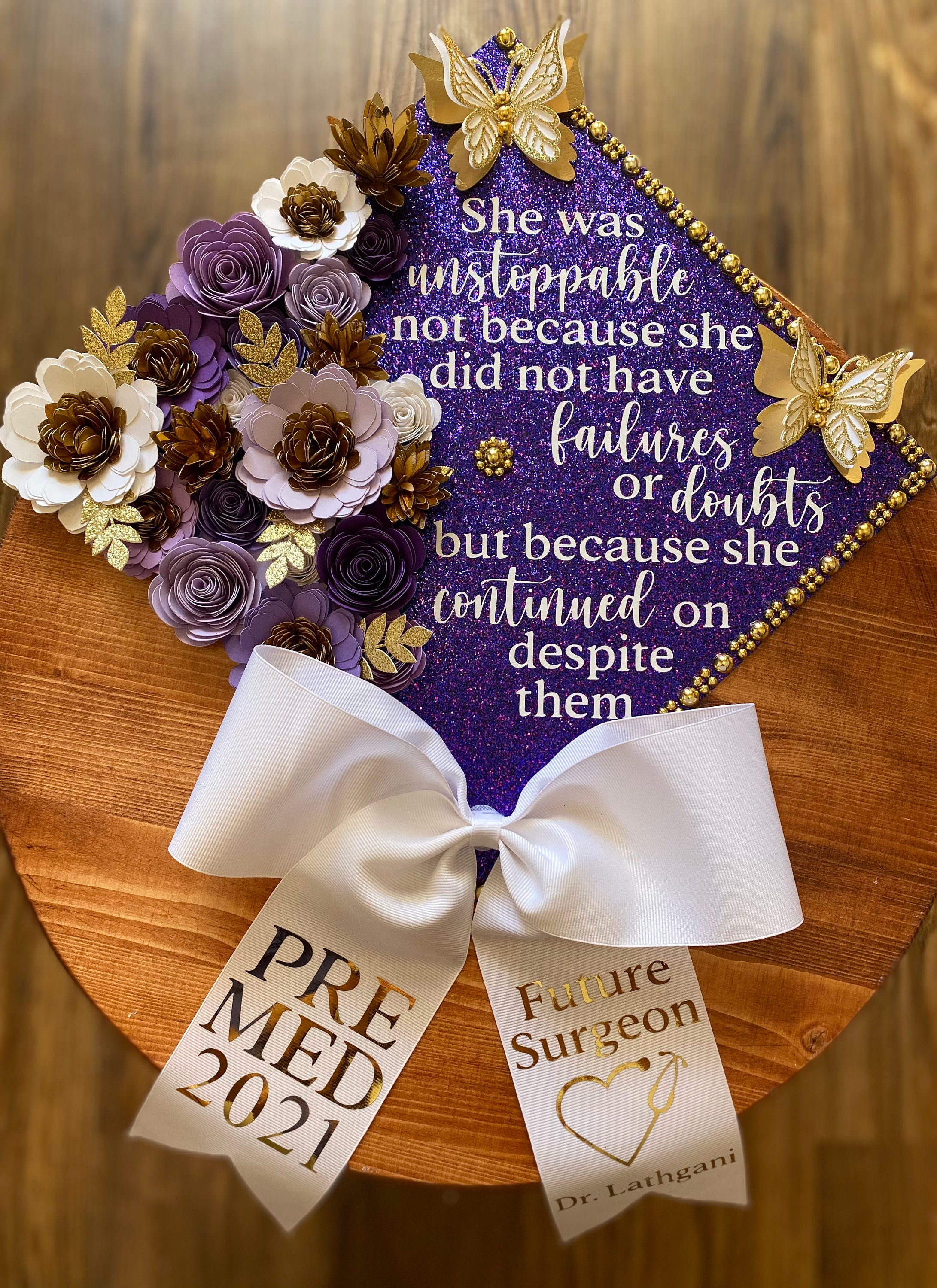 Purple Graduation Cap Decor