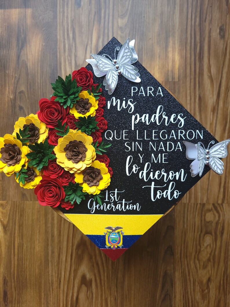 Custom Ecuador Ecuadorian Graduation Cap Topper Flag Cap - Etsy