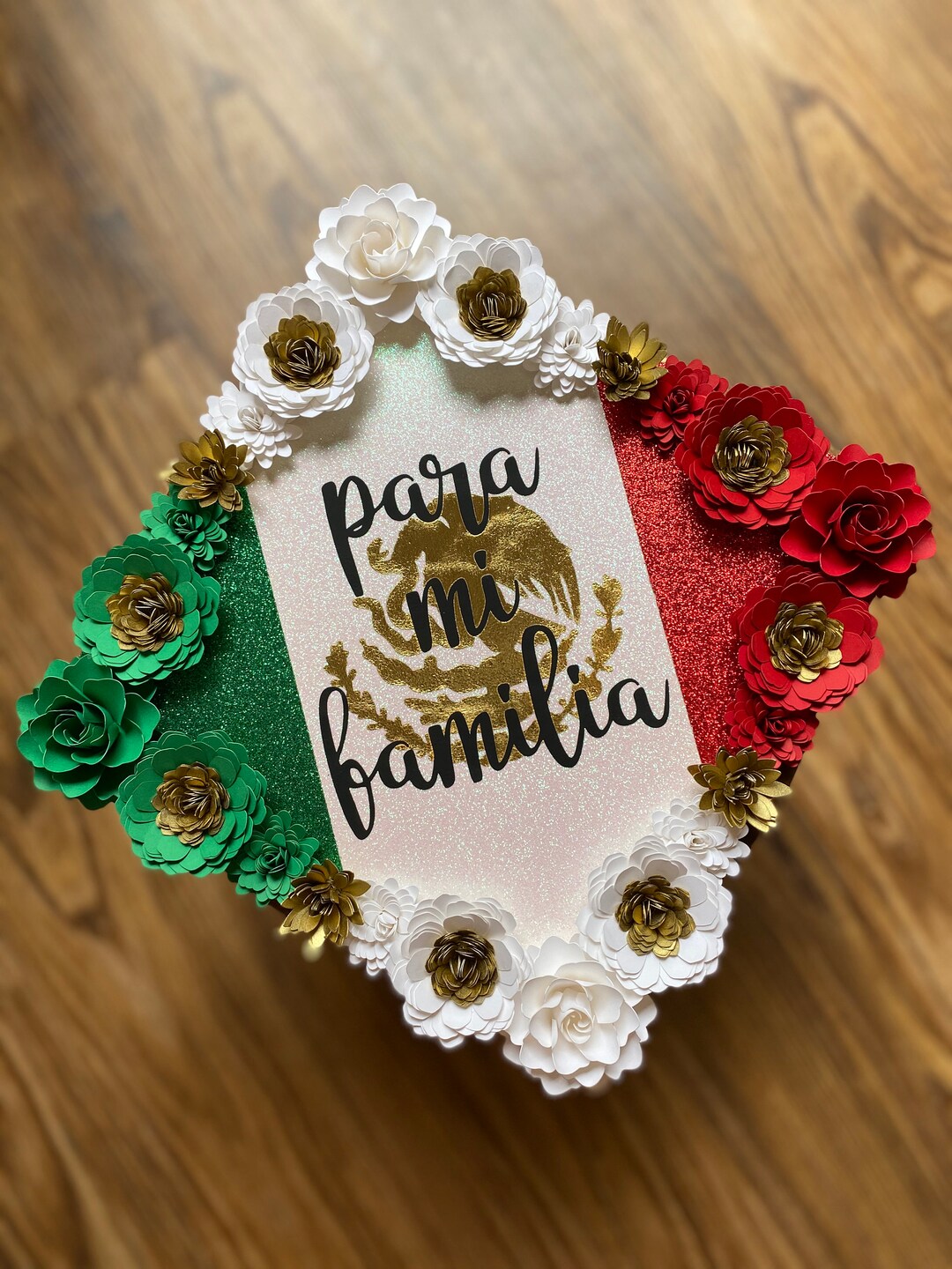 Custom Mexico Graduation Cap Topper Flag Graduation Cap Floral ...