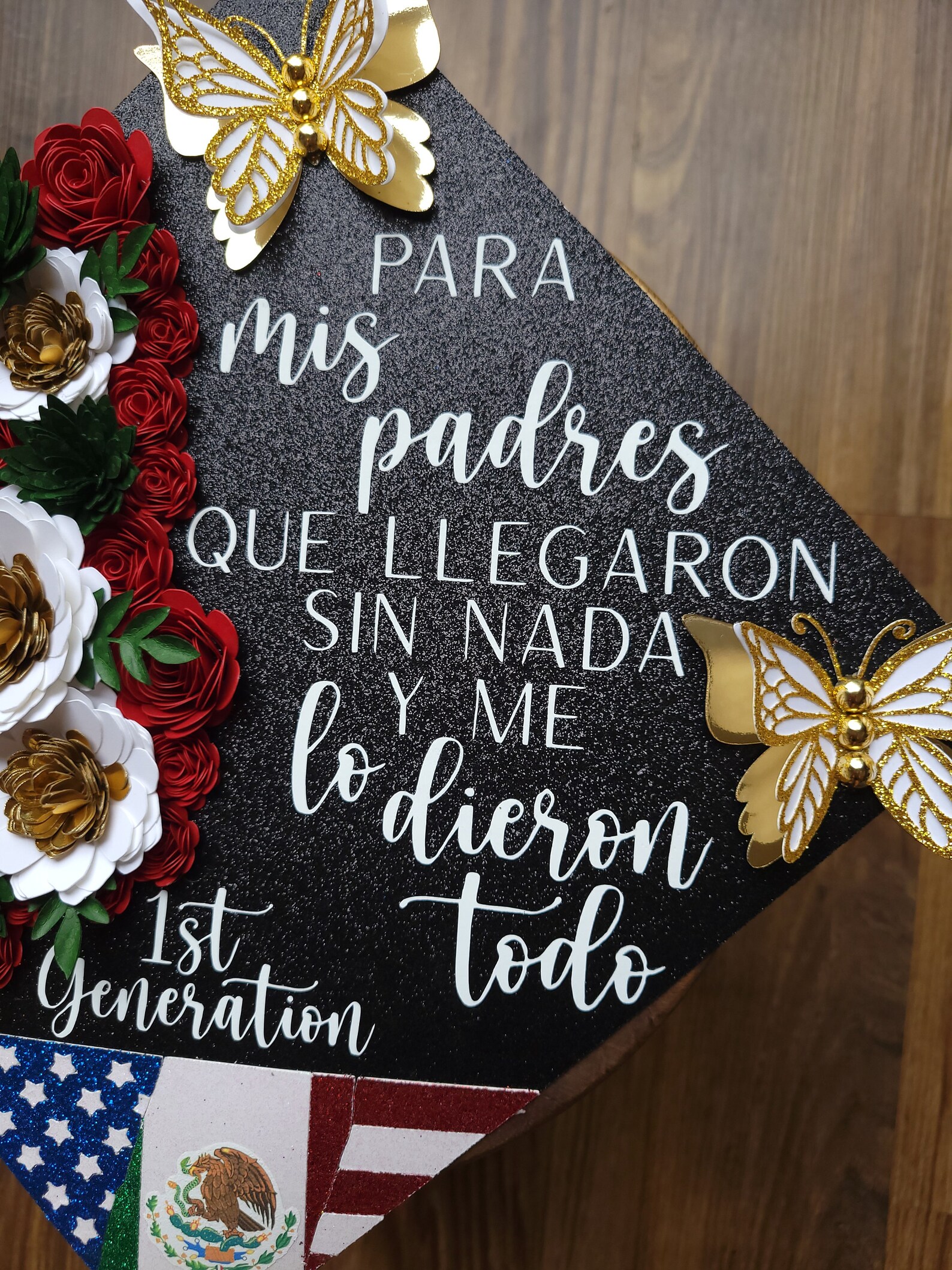 Custom Blended American Mexican Mexico Graduation Cap Topper - Etsy