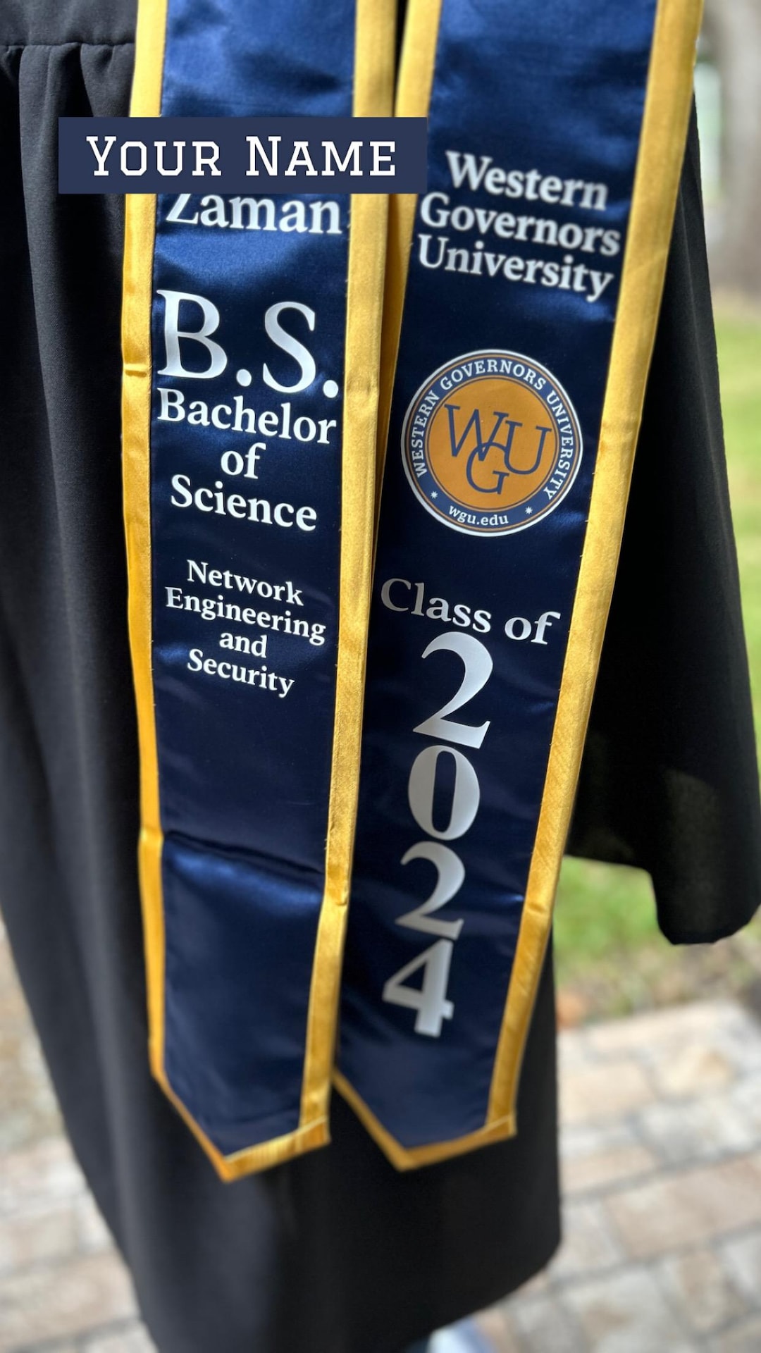 Custom Nurse RN BSN Woman Men Graduation Trimmed Stoles Sashes Design ...