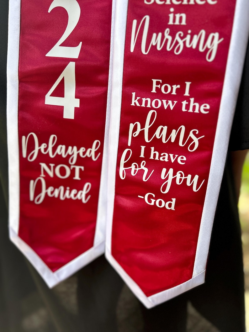 Custom Graduation Stole – Personalized Grad Sash for Men & Women ...