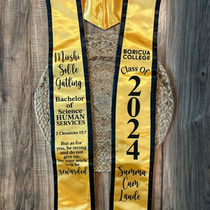 Custom Graduation Trimmed Stoles Sashes Design Decoration Silk Satin ...