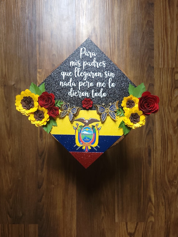 Custom Personalized Ecuador Ecuadorian Flag Graduation Cap - Etsy