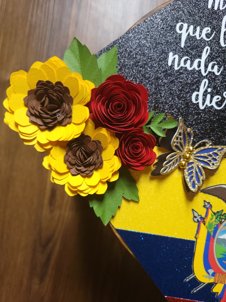 Custom Personalized Ecuador Ecuadorian Flag Graduation Cap Para Mis ...