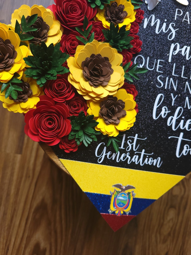 Custom Ecuador Ecuadorian Graduation Cap Topper Flag Cap - Etsy