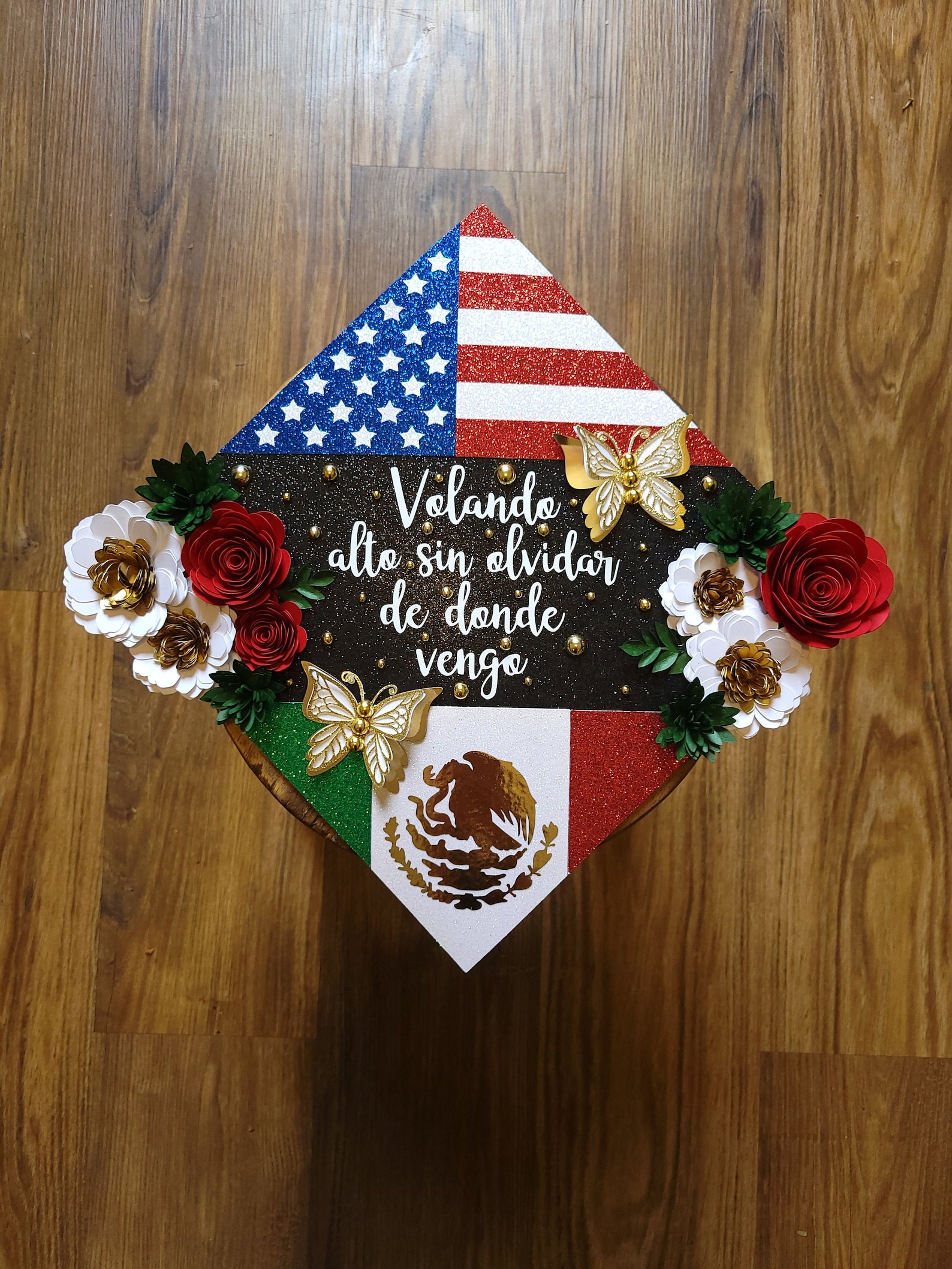 Custom Personalized Mexican Mexico United States USA Flag - Etsy