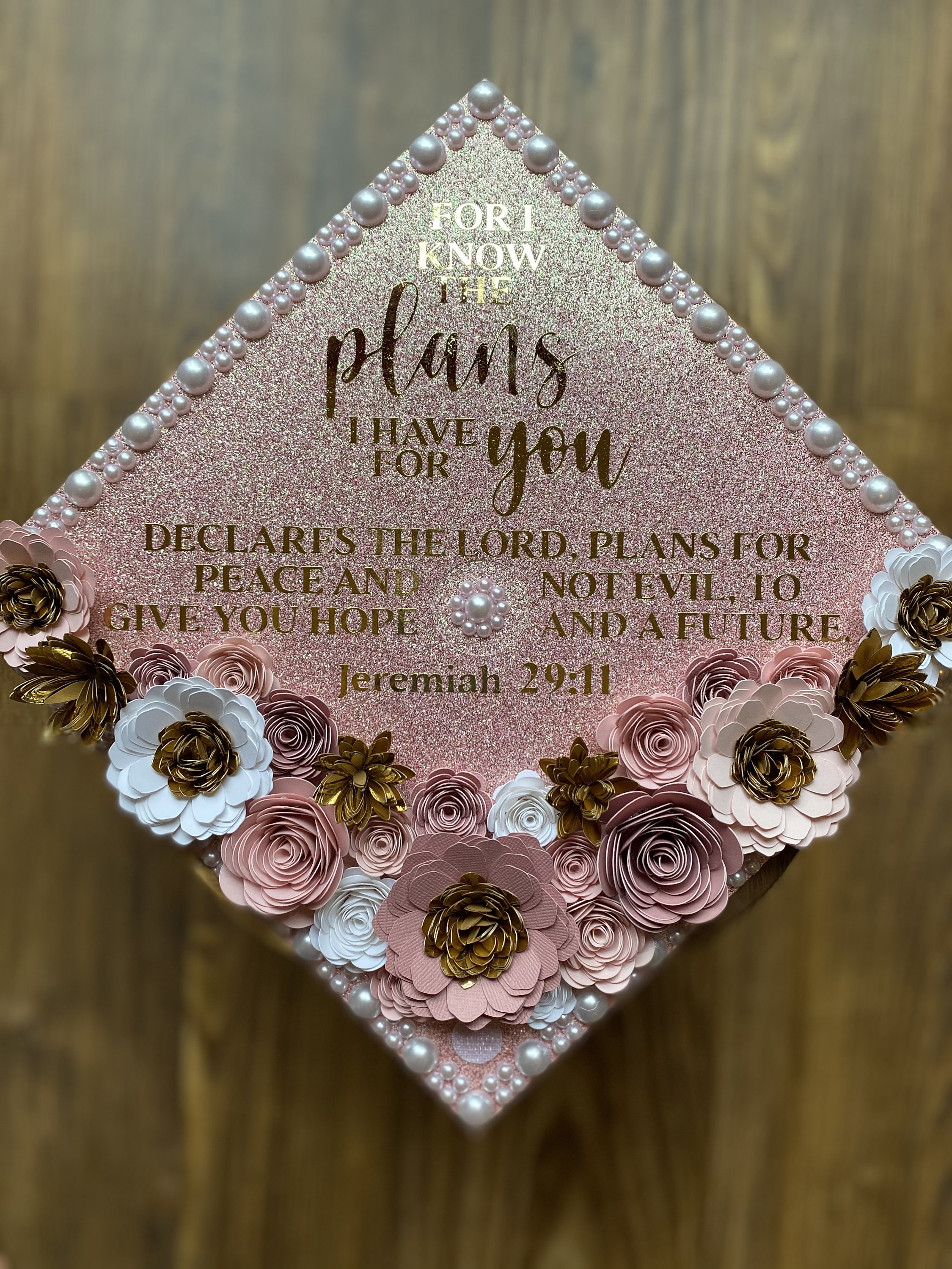 Custom Personalized Graduation Cap Topper GOD Plans Bible | Etsy