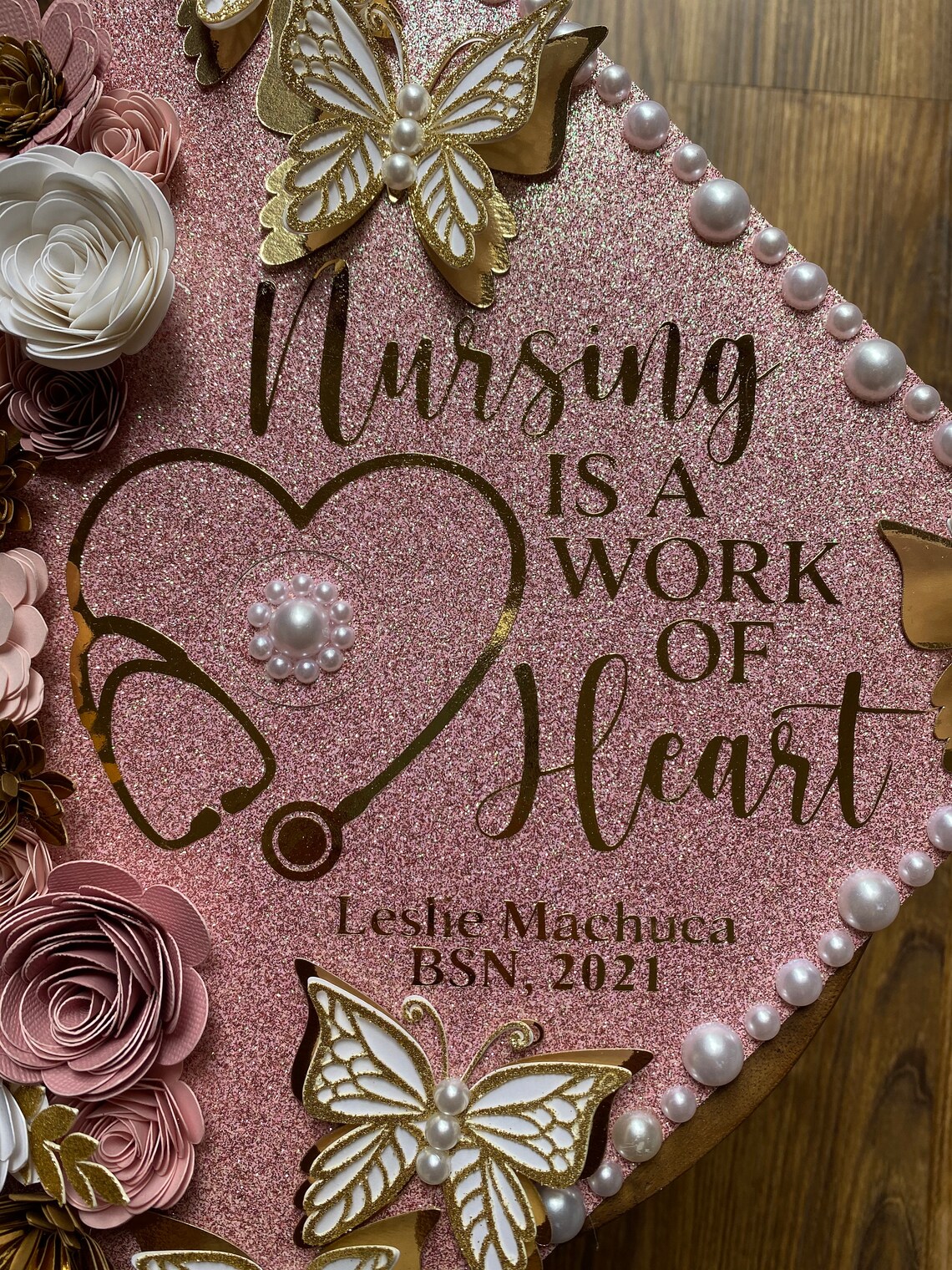 Custom Personalized Heart Stethoscope Nursing is A Work of - Etsy