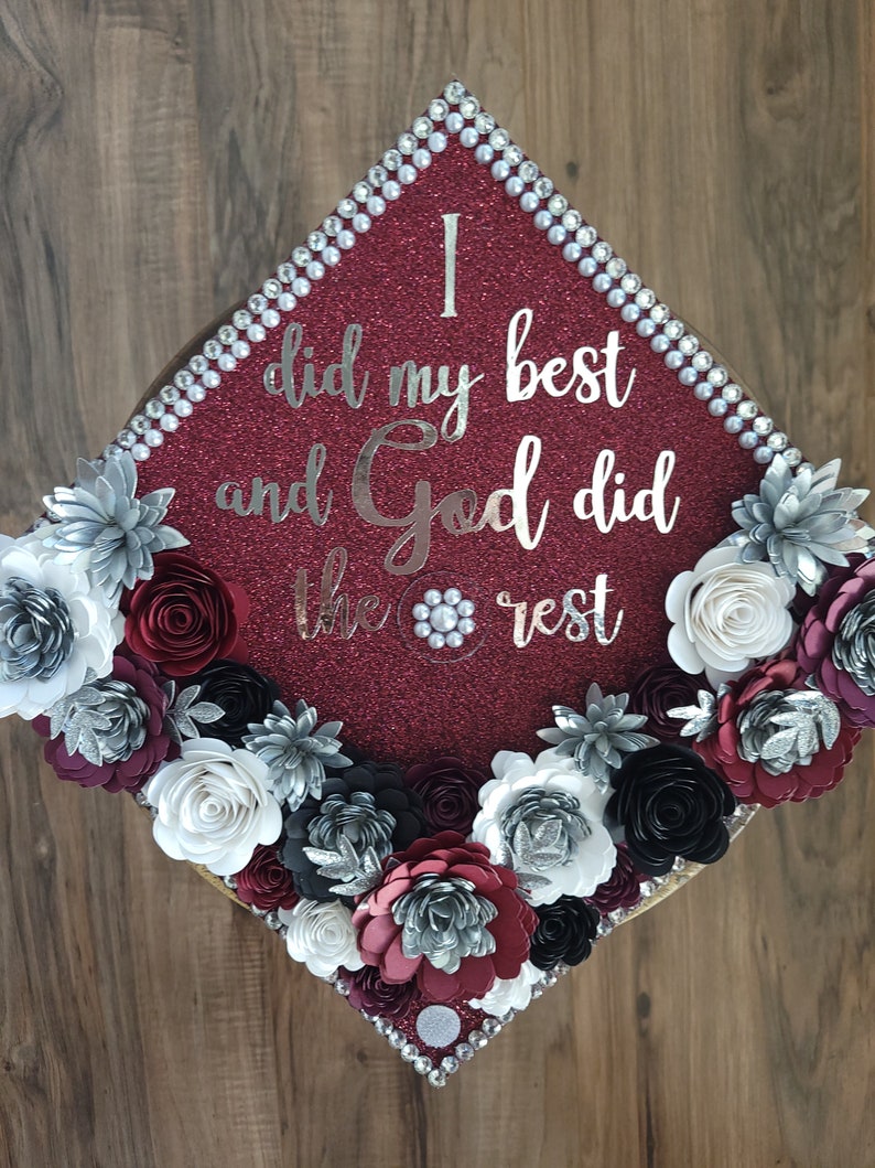 Custom Personalized I Did My Best God Did the Rest Nurse Graduation Cap ...