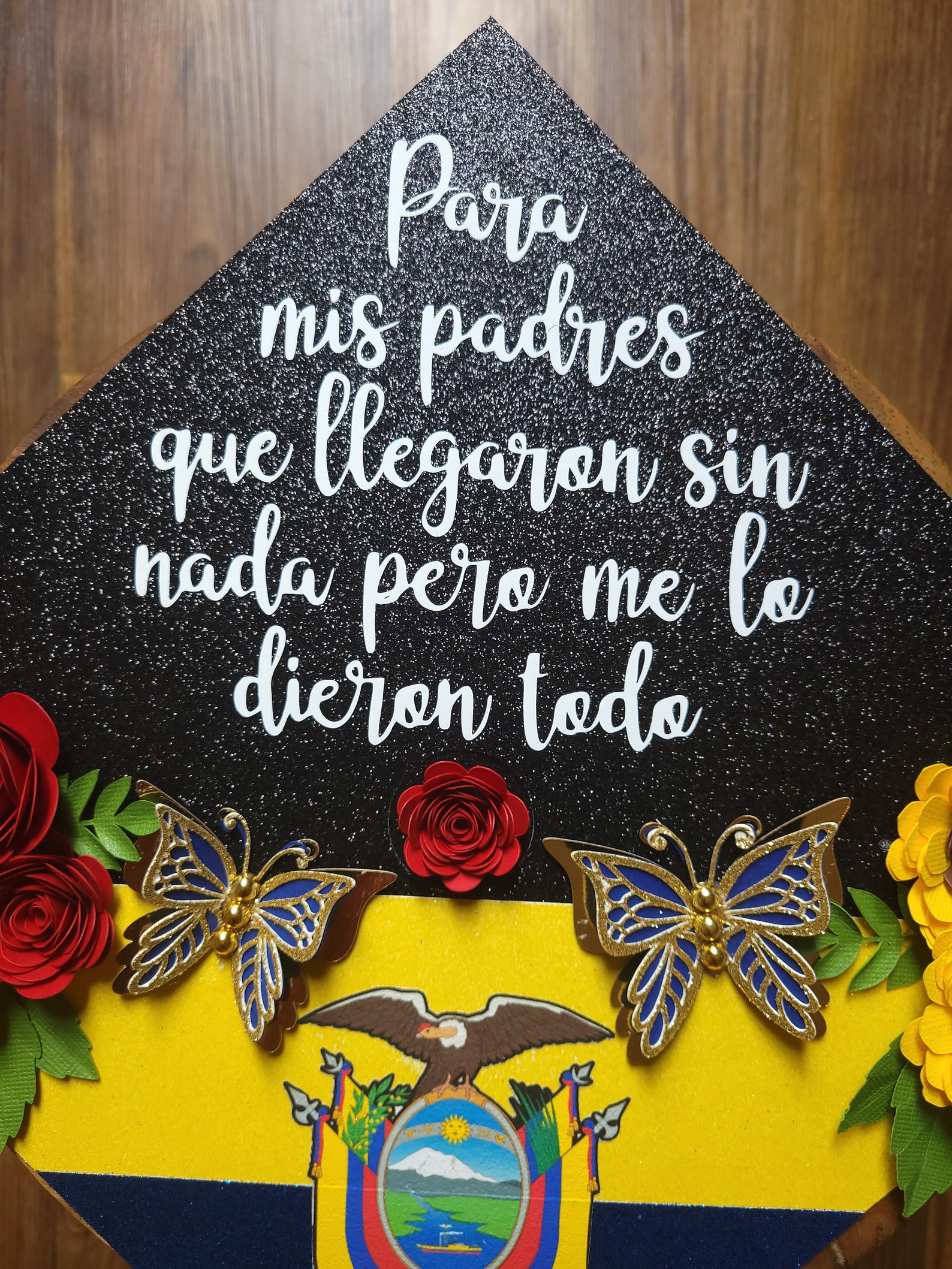 Custom Personalized Ecuador Ecuadorian Flag Graduation Cap Para Mis ...