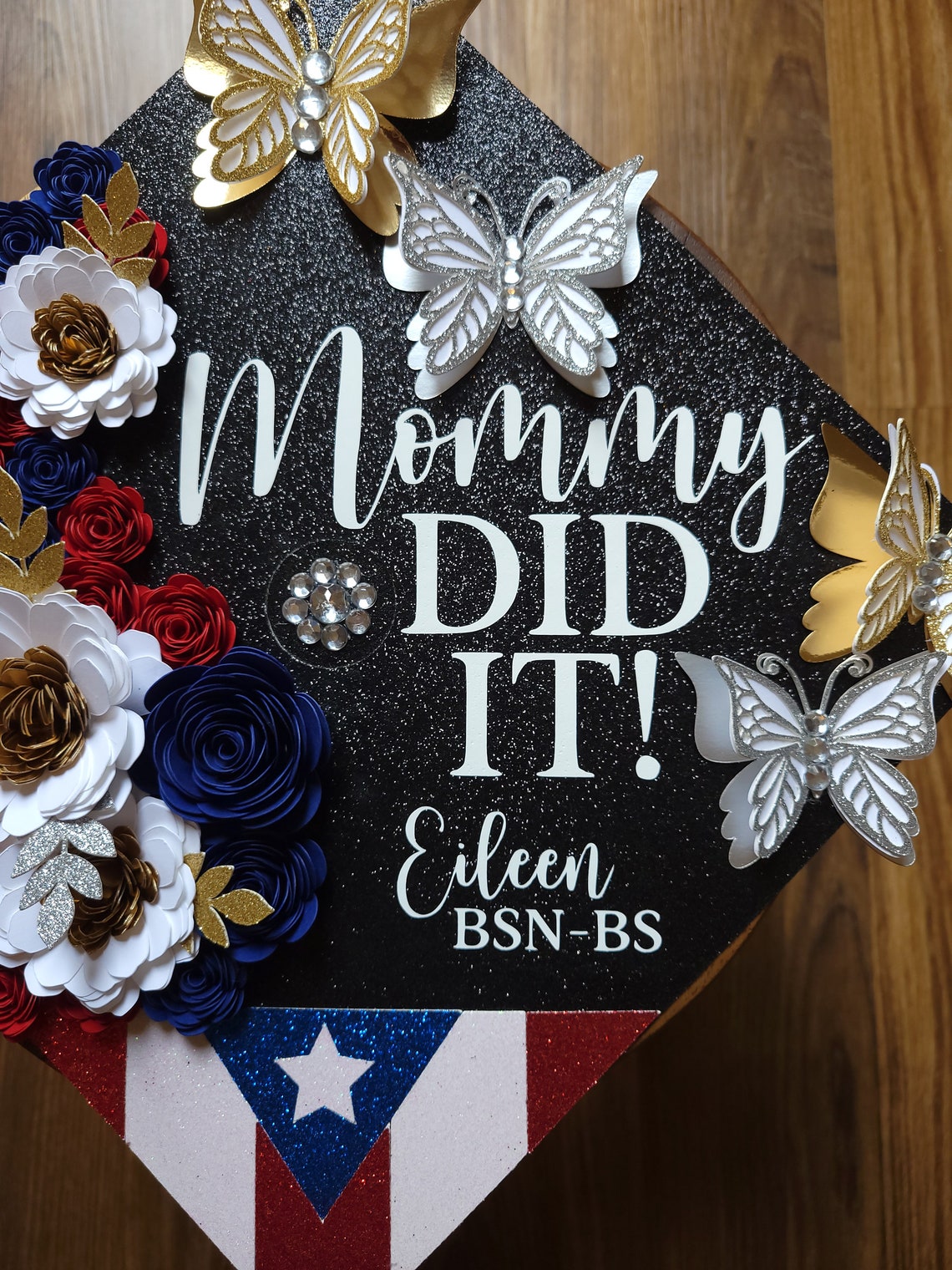 Custom Personalized Puerto Rico Mommy Did It Graduation Cap | Etsy
