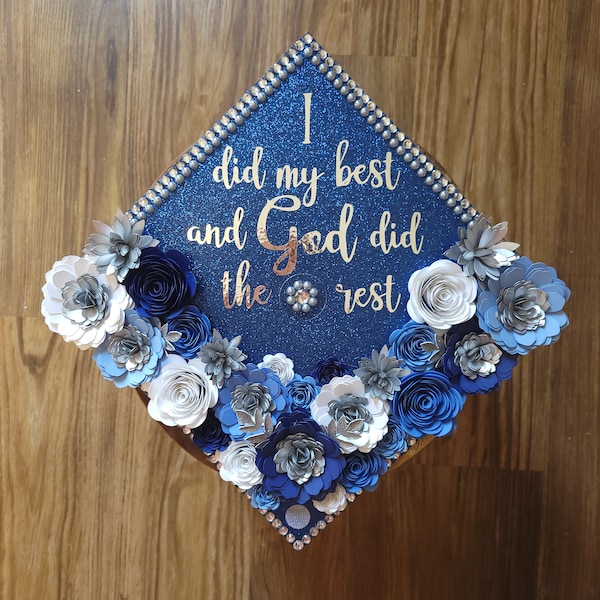 I Did My Best and God Did the Rest Graduation Cap Topper - Etsy