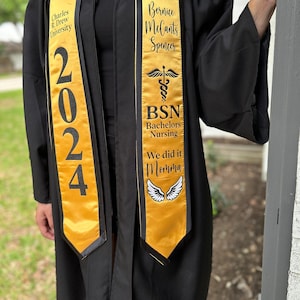 Custom Graduation Trimmed Stoles Sashes Design Decoration Silk Satin ...