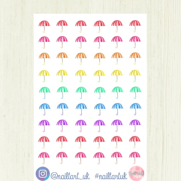Rainbow Umbrella - Etsy