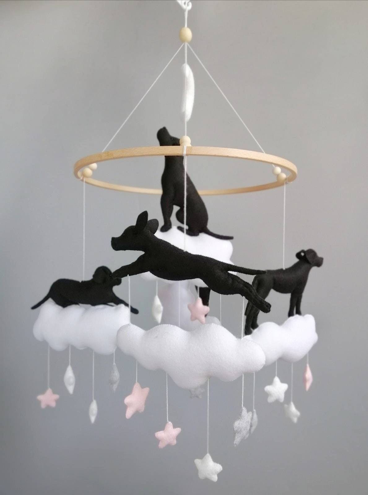 Labrador Baby Mobile Felt Nursery Decor, Baby Shower Gift Dog Mobile ...