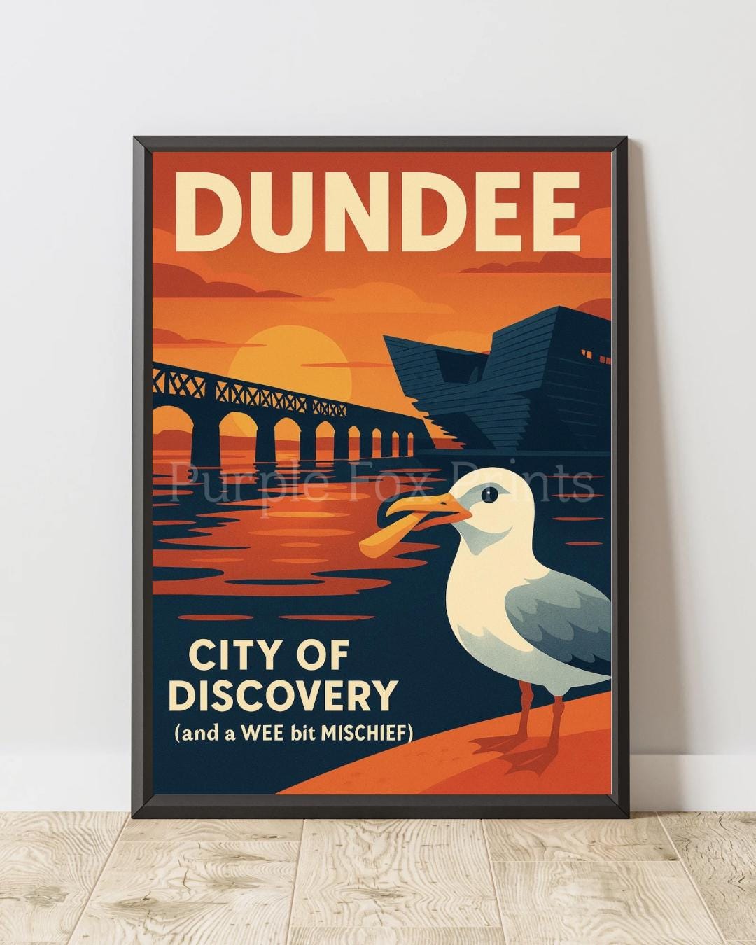 Dundee Digital Art Print – Vintage Travel Poster Style Wall Art ...