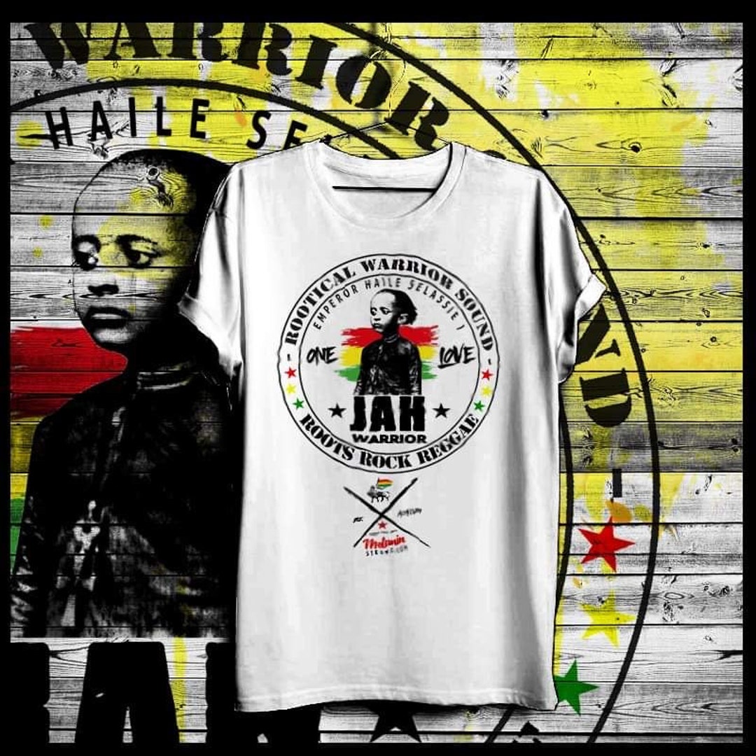 Jah Rastafari T-shirt Haile Selassie Rastafarian Jamaican Roots Rasta ...