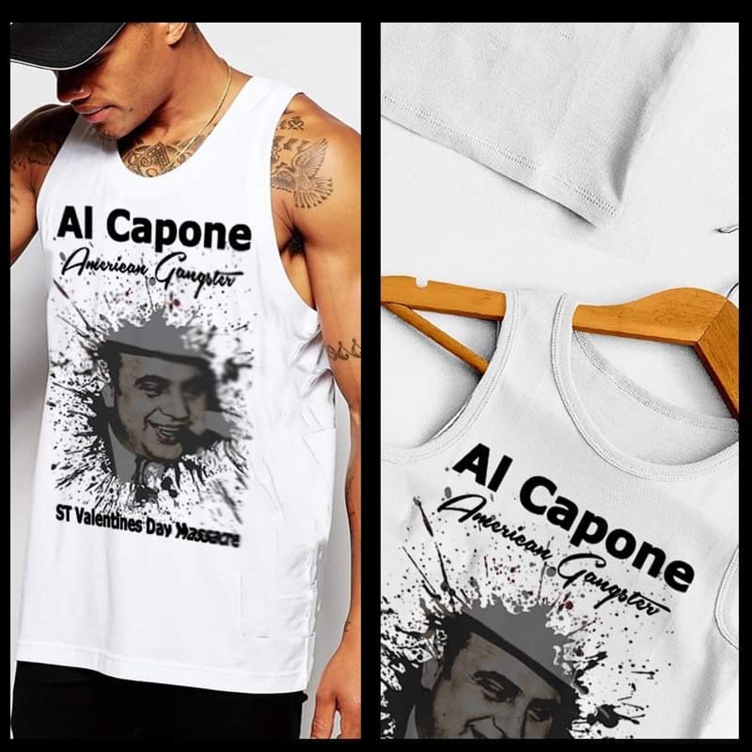 Al Capone Splatter Effect Tank Top Mafia Mobster Drug Kingpin - Etsy