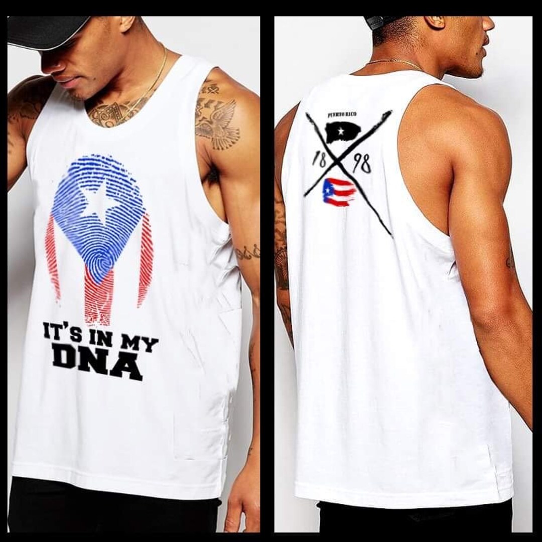 Puerto Rico Borinquen DNA Fingerprint Tank Top Boricua Taino Puerto ...