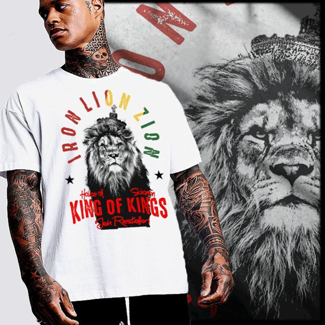 Reggae Haile Selassie Love Jah King Rastafari Irie Lion T-shirt ...