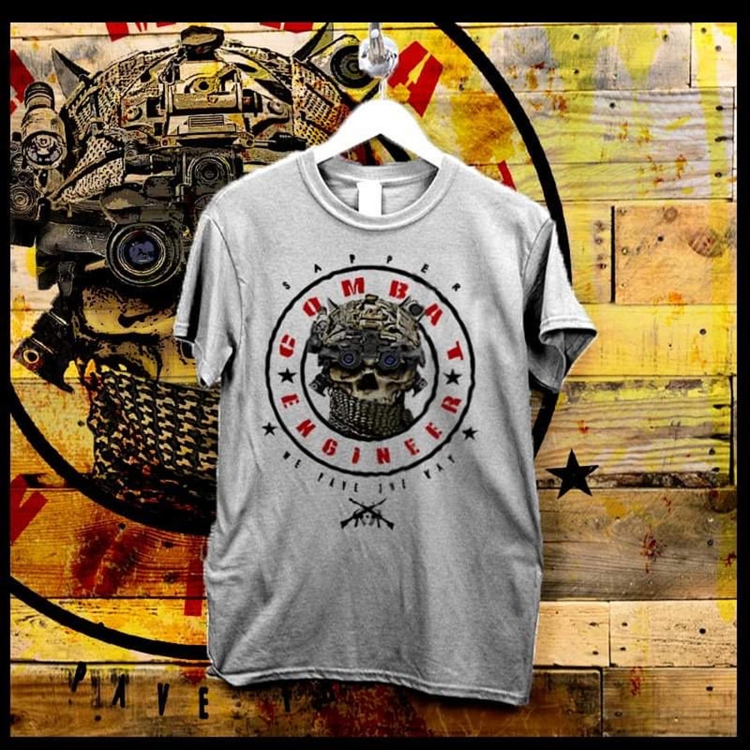 Military Combat Engineer Infantry T-shirt Combat Veteran Tactical War ...
