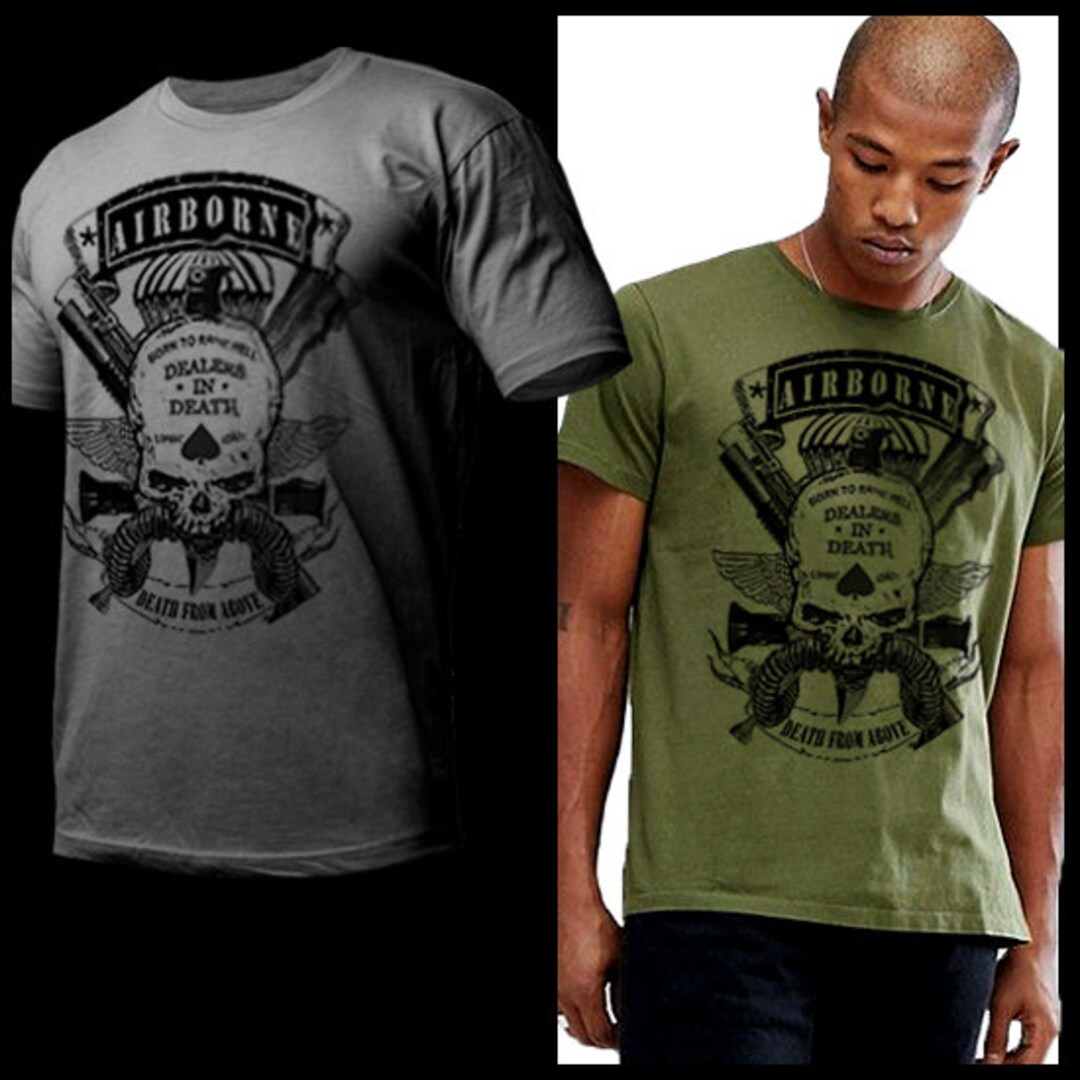 Military Airborne Paratrooper Infantry Combat Action T-shirt Spec ...