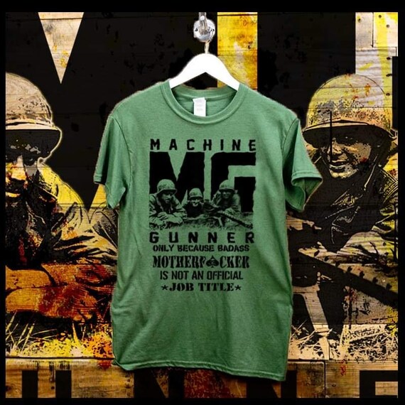 Military Infantry scout machine gunner T-Shirt Combat Veteran | Etsy