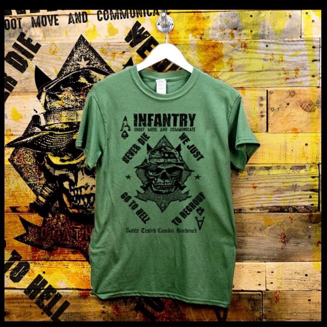 Military Infantry Scout T-shirt Combat Veteran Tactical War Quote ...