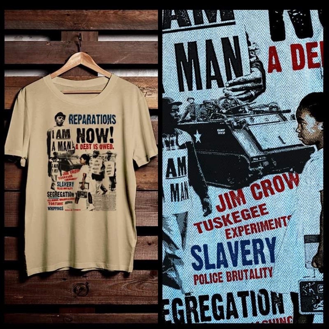 Reparations for Slavery and Injustice Human Rights T-shirt African ...