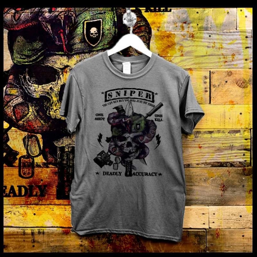 Military Sniper Combat Veteran T-shirt Infantryman Tactical War Quote ...