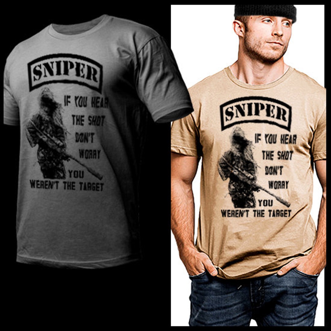 Military Sniper Sharpshooter Combat Action T-shirt Spec Operation ...