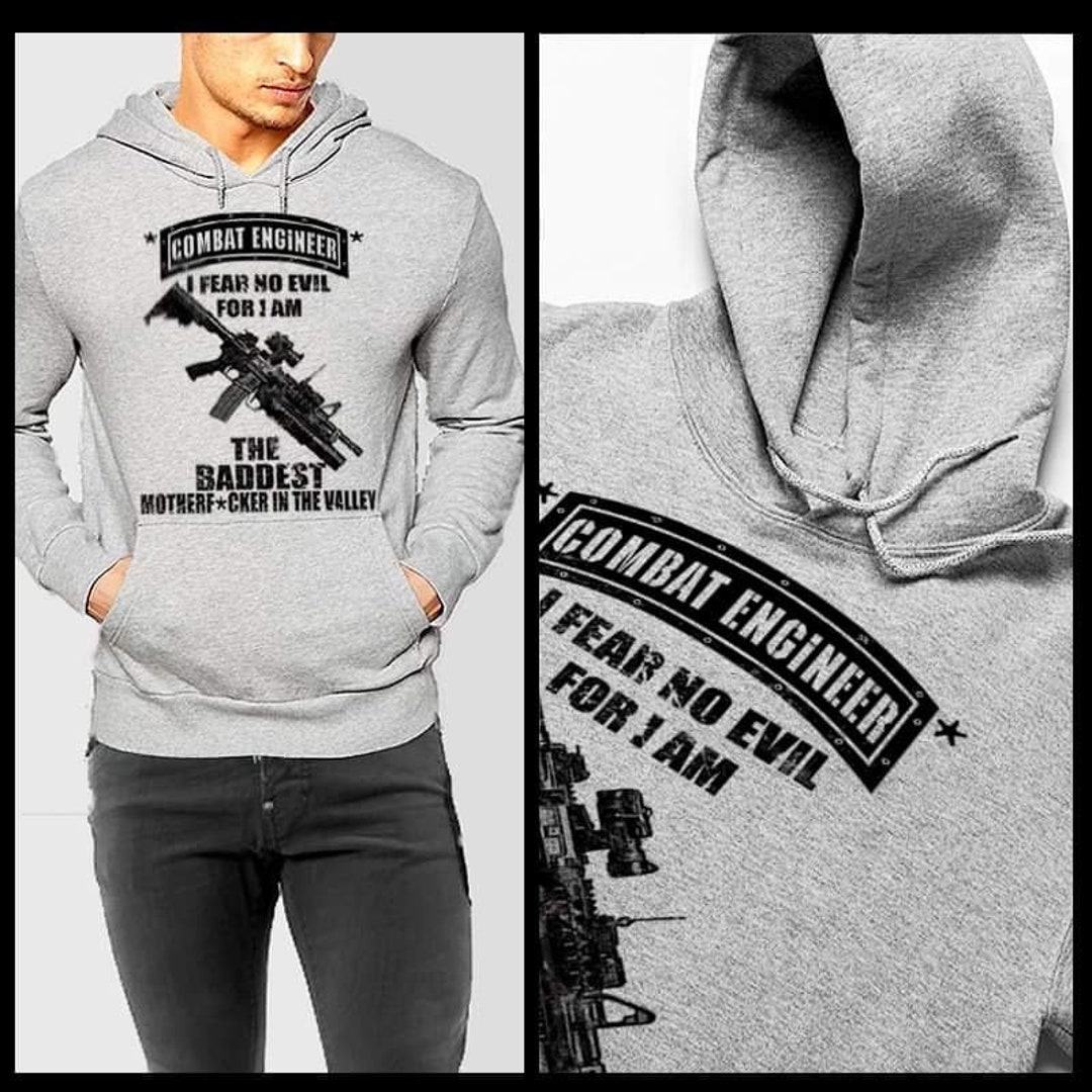 Combat Engineer Sapper Fear No Evil Quote Hoodie Military - Etsy