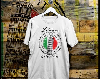 Italy T-shirt Leaning Tower of Pisa Italian Lips Italia Flag - Etsy